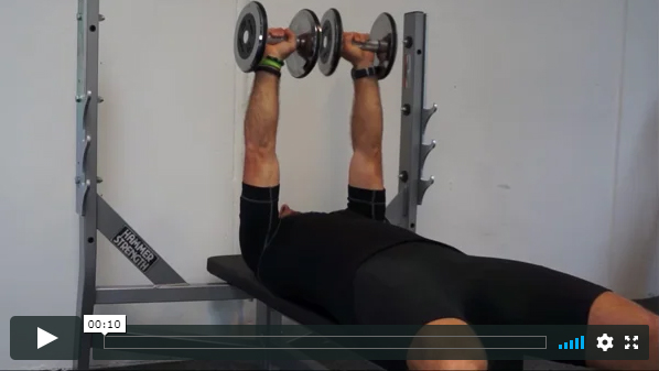 Supine - horizontal press with dumbbells - Recover Gym